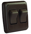 Multi Purpose Dual Switch, On-Off, Brown, W/Bezel | Solo RV